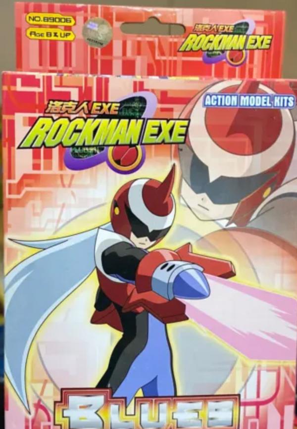 Bandai 2004 Capcom Mega Man Rockman Exe Blues Action Model Kit Figure ...