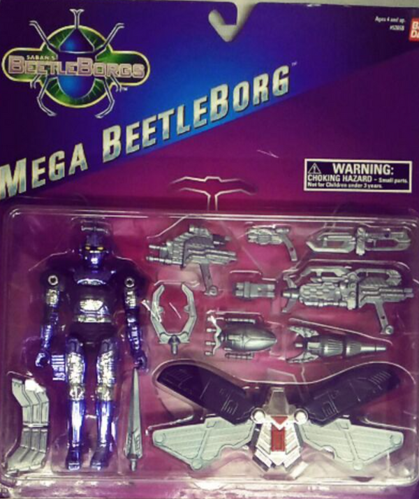 Bandai 1996 Saban's Beetle Borgs Metallix Mega Beetleborg Action Figur ...