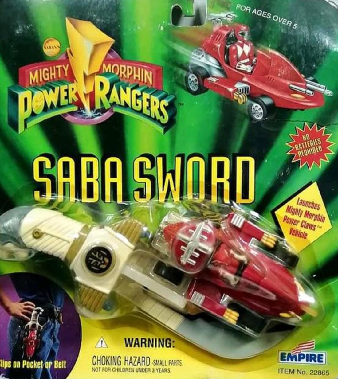 Empire 1994 Power Rangers Gosei Sentai Dairanger Weapon Saba Sword Red ...