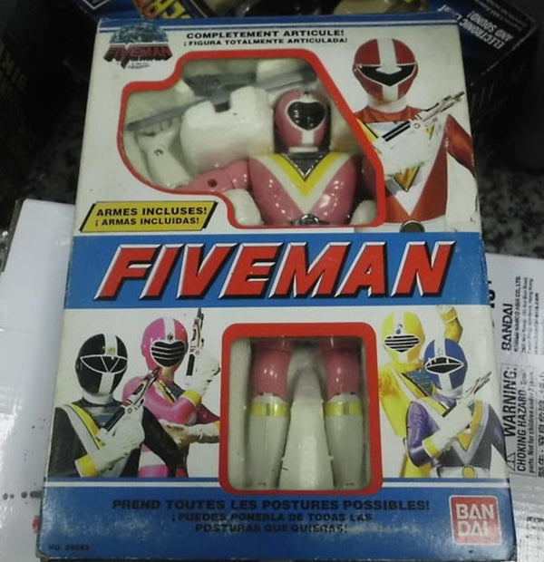 Bandai Power Rangers Chikyuu Sentai Fiveman Chogokin Pink Fighter Acti ...