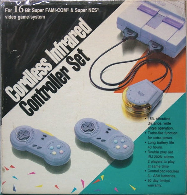 For 16 Bit Super Fami-com Nes Video Game System Cordless Infrared ...