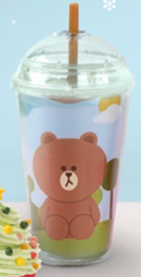 Line Friends Character Taiwan Colgate Limited 500ml Plastic Cup Brown ...